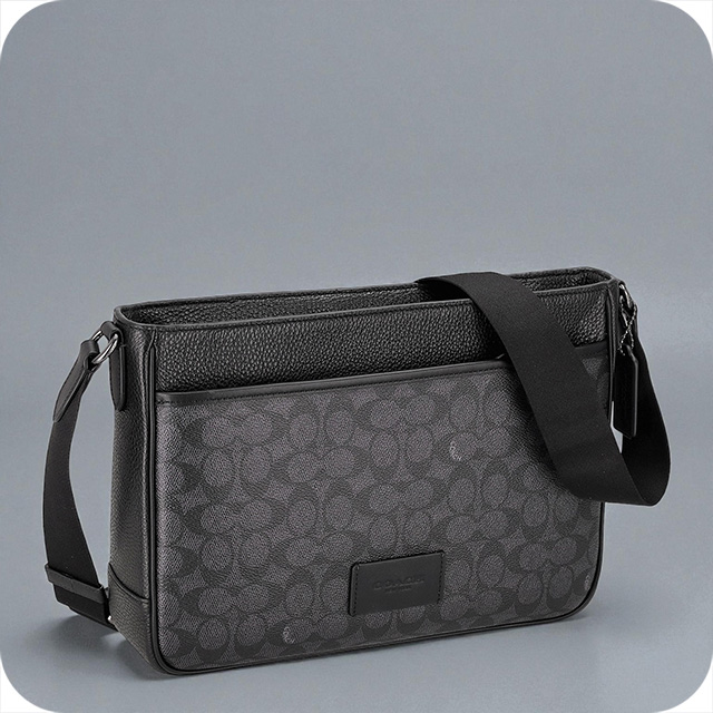 コーチ ショルダーバッグ メンズ ブランド COACH レザー CY824 QBMI5 ブラック 斜めがけ ブランド 高級 おしゃれ プレゼント 男性 実用的 かっこいい