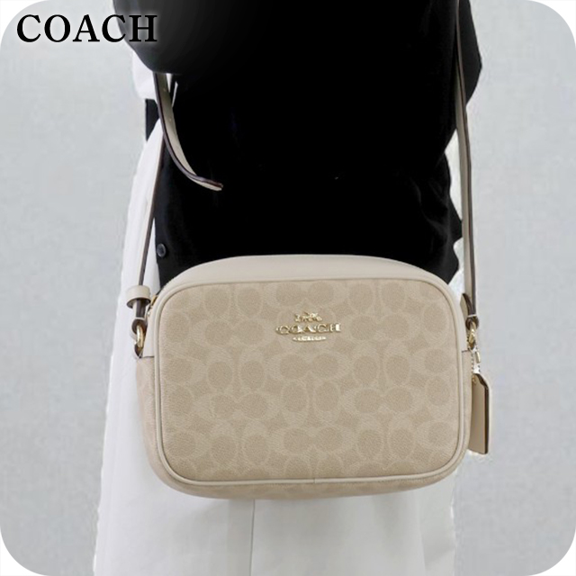 コーチ ショルダーバッグ レディース ブランド COACH CZ186 IMXDM ライトベージュ/ホワイト 斜めがけ 高級 おしゃれ プレゼント 女性 実用的 かわいい
