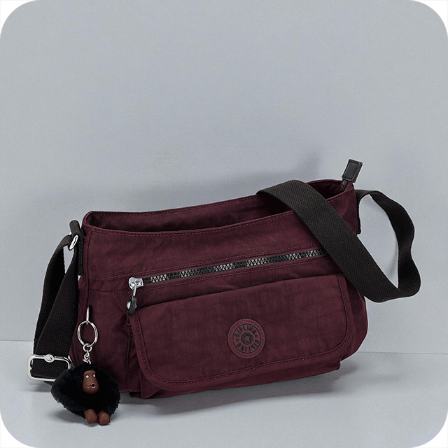 キプリング ショルダーバッグ レディース ブランド Kipling KI93901QG MULBERRY MOCHA ボルドー 斜めがけ 高級 おしゃれ プレゼント 女性 実用的 かわいい