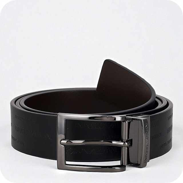 エンポリオ・アルマーニ ベルト メンズ ブランド EMPORIO ARMANI リバーシブル Y4S426-YTU5J 88044 ブラック/ブラウン