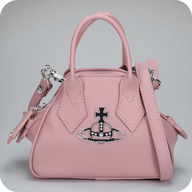 ヴィヴィアン ウエストウッド ハンドバッグ レディース ブランド Vivienne Westwood ピーユーグレイン ロゴ 2WAY 5C010006W S000D G402 PINK バッグ ビビアン 軽量 小さめ 手提げ 高級 おしゃれ プレゼント 女性 実用的 かわいい