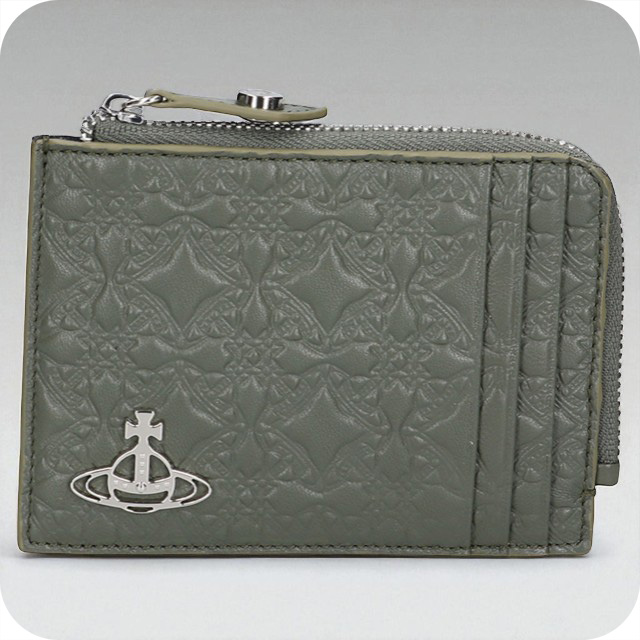 ヴィヴィアン ウエストウッド ケース レディース ブランド Vivienne Westwood エンボスドナッパ ロゴ 54020008U L003E M405 GREEN 財布 ビビアン 小銭入れ 小さい 高級 おしゃれ プレゼント 実用的 かわいい