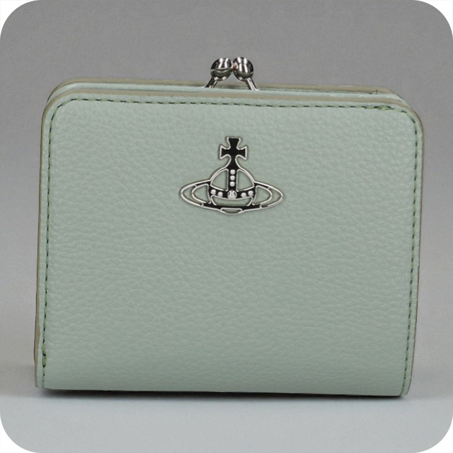 ヴィヴィアン ウエストウッド 二つ折り財布 レディース ブランド Vivienne Westwood ピーユーグレイン がま口 ロゴ 5115002YW S000D M40 GREEN 財布 ビビアン ウォレット 高級 おしゃれ プレゼント 実用的