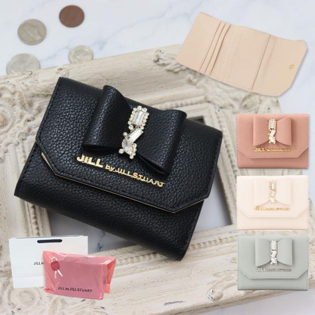 ジルバイジルスチュアート 財布 ミニ財布 三つ折り リボンビジューウォレットシリーズ JILLbyJILLSTUART 1254287012 1255187012 1255287012 プレゼント 友達 誕生日 女性 学生 社会人 祝 会社 かわいい おしゃれ ジル 贈り物