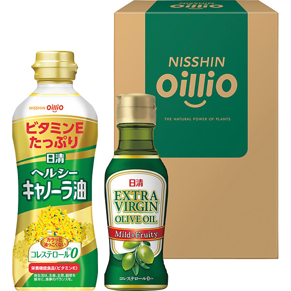 日清 ヘルシーオイル＆EXVオリーブオイルギフト TOV-10 B51 ラッピング無料 のし無料 メッセージカード無料 ギフト 調味料 食用油 オリーブオイル 内祝い お返し 御礼 出産 歳暮 ...