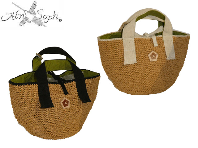 Ain Soph アインソフ AINSOPH ペーパーヤーン ミニトートバッグ ASE1808-NPY ain44