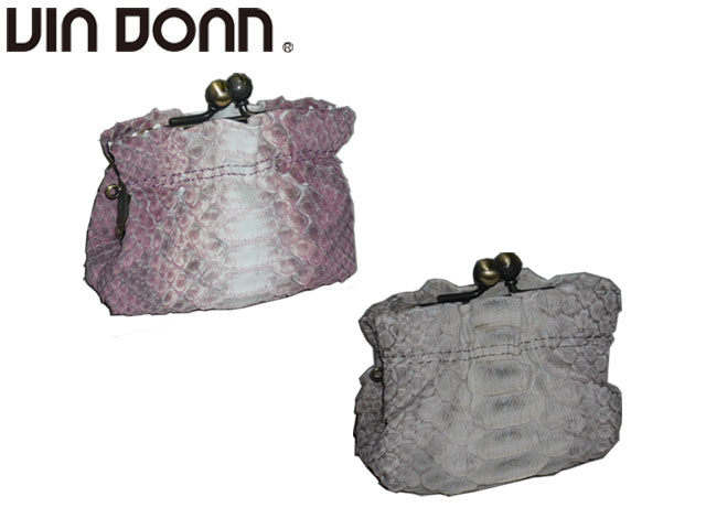 Viadoan ヴィアドアン Grande silky グランデシルキー ヘビ革 牛革 がま口財布 416 via45