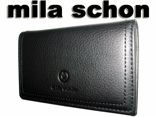 ミラショーン mila schon 日本製 MADE IN JAPAN キップスキン 名刺入れ 黒（ブラック)クロ9766801 10P13No14