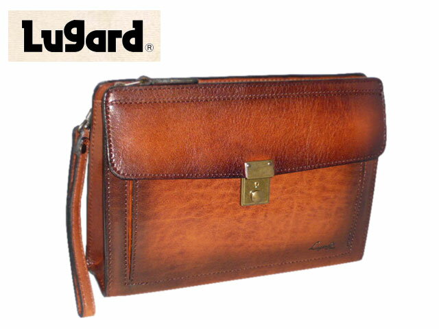 青木鞄 LuggageAOKI [Lugard G3] 前ポケット付きファスナー開きセカンドバッグ  ブラウン 5216