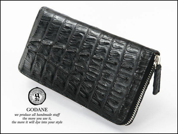 ゴダン GODANE spcw8071cp カイマン クロコテール 両面ラウンド長財布