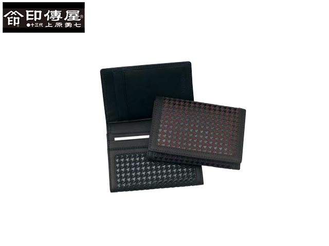 印伝 印傳屋 印伝 ハヤト HAYATO 名刺入 和柄 8923