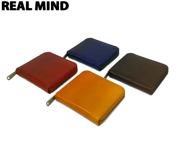 記念日 【ギフト】メンズ レディース【プレゼント】 REAL MIND[リアルマインド] サント 日本製馬革吹き付けグラデーション 二つ折り財布