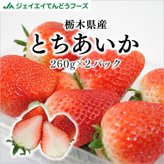 いちご 栃木県産 とちあいか 2パック (約260g×2) 粒数おまかせ イチゴ フルーツ ギフト ※一部地域は別途送料追加 tom05の通販はau PAY マーケット - ジェイエイてんどう ...
