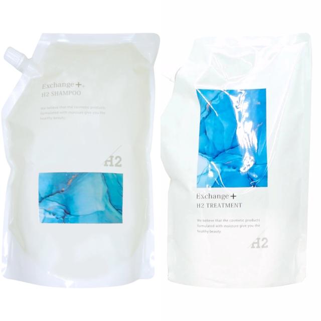 [セット]ストリ エクスチェンジプラスH2シャンプー 詰替 1000ml+トリートメント 詰替 1000ml[レフィル/詰め替え]水素 ヘアケア[送料無料](6059711-set1)