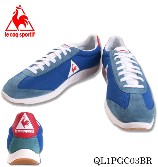 大きいサイズ LE COQ SPORTIF スニーカー(クオーツエイル) ブルー×レッド 45/29cm 1240-0220-3-100