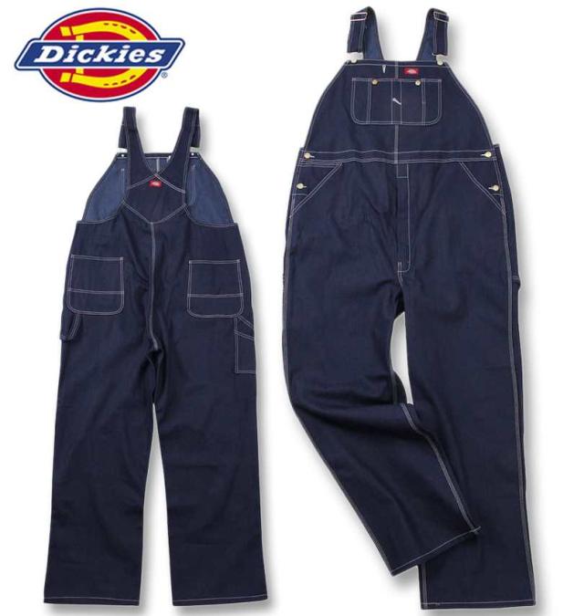 大きいサイズ DICKIES 83294 デニム ビブ オーバーオール インディゴ W44 W48/1274-4302-1-100