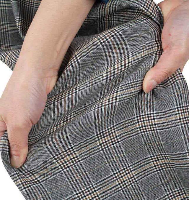 大きいサイズ in the attic サイドライン チェック パンツ ブラウン系 3L 4L 5L 6L/1254-4220-1-108