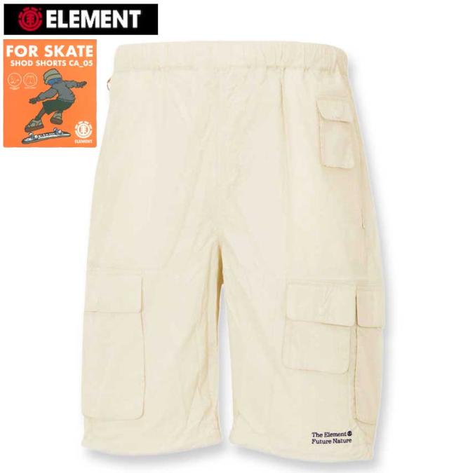 大きいサイズ ELEMENT SHODカーゴハーフパンツ ストーン 3L 4L 5L 6L/1274-3270-1-108