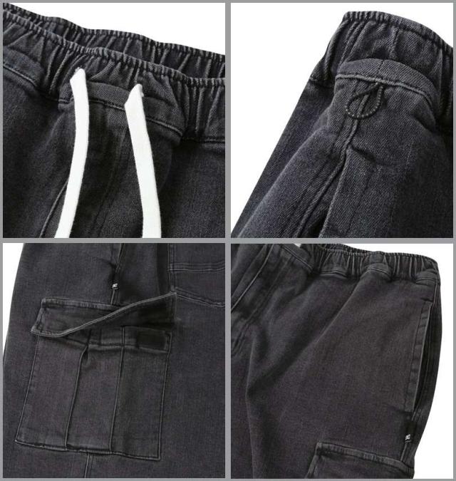 大きいサイズ DCSHOES 25 WIDE CARGO デニム ハーフパンツ ブラックデニム 3L 4L 5L 6L/1274-5235-2-108