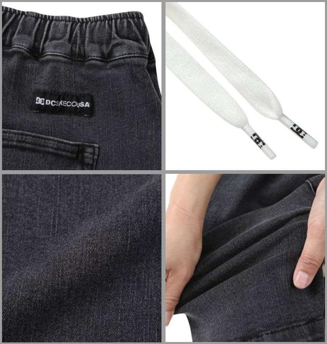 大きいサイズ DCSHOES 25 WIDE CARGO デニム ハーフパンツ ブラックデニム 3L 4L 5L 6L/1274-5235-2-108