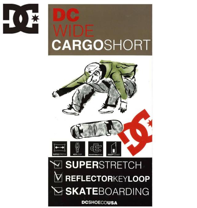 大きいサイズ DCSHOES 25 WIDE CARGO デニム ハーフパンツ ブラックデニム 3L 4L 5L 6L/1274-5235-2-108