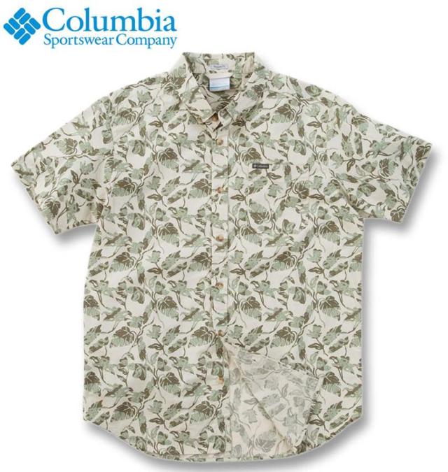大きいサイズ Columbia ラピッドリバー プリンテッド 半袖シャツ ダークストーンパイン 1X 2X 3X 4X 5X 6X/1277-5210-1-108