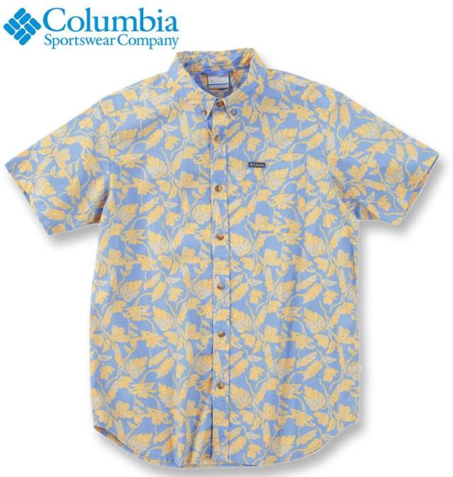 大きいサイズ Columbia ラピッドリバー プリンテッド 半袖シャツ リップルブルーパイン 1X 2X 3X 4X 5X 6X/1277-5210-2-108