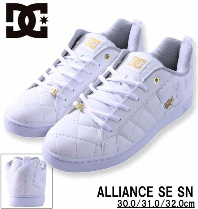 大きいサイズ DCSHOES スニーカー (ALLIANCE SE SN) ホワイト×ゴールド 29cm 30cm 31cm 32cm/1240-4302-1-110