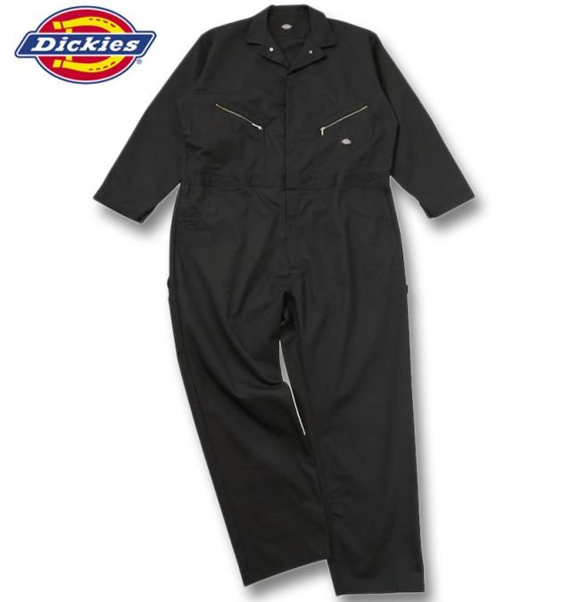 大きいサイズ DICKIES 48799 長袖 カバーオール つなぎ ブラック 2XL 3XL 4XL/1274-4301-2-110