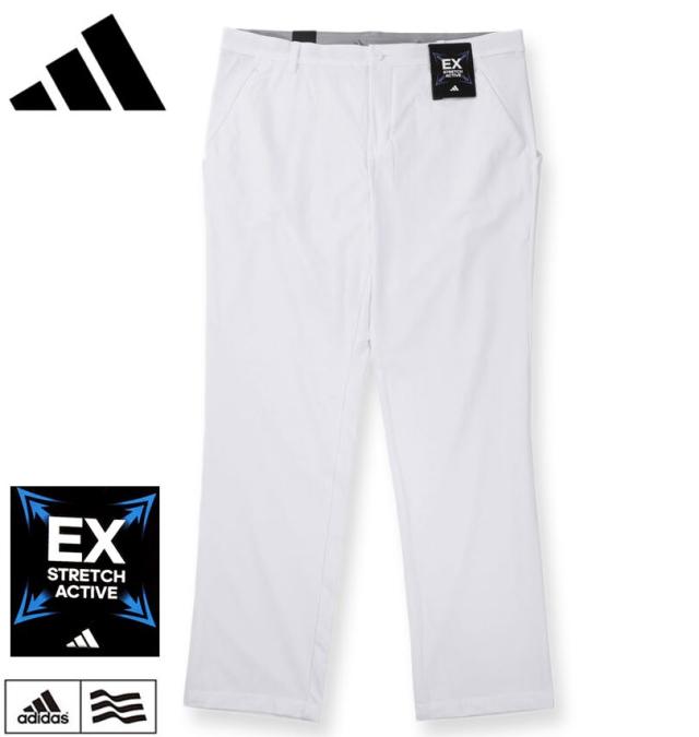 大きいサイズ adidas golf アディダスゴルフ アディゼロ EX STRETCH ACTIVE 撥水 パンツ ホワイト 104cm 108cm/1274-5301-1-218