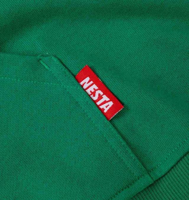 大きいサイズ NESTA BRAND 裏毛 フルジップ パーカー グリーン 3L 4L 5L 6L 8L/1278-4366-1-118