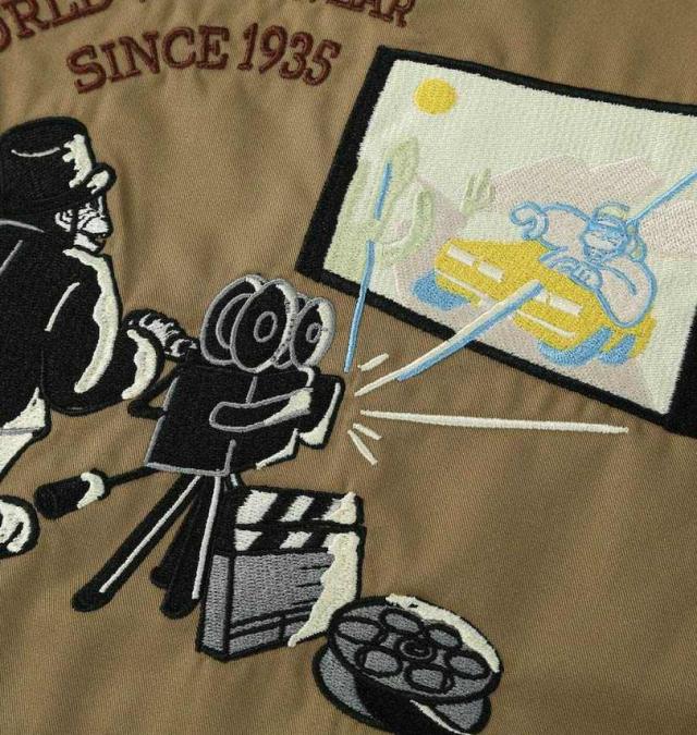 大きいサイズ BEN DAVIS 刺繍 ツイル ワークシャツ ベージュ 3L 4L 5L 6L/1277-5305-3-120