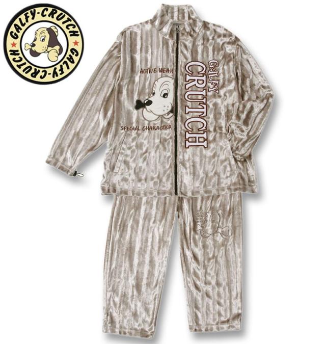 大きいサイズ GALFY ベルボア 上下セット ゴールド 3L 4L 5L 6L/1258-4383-1-228