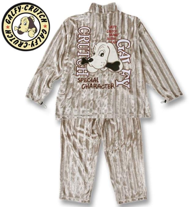 大きいサイズ GALFY ベルボア 上下セット ゴールド 3L 4L 5L 6L/1258-4383-1-228