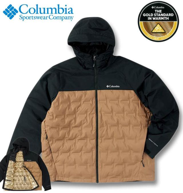 大きいサイズ Columbia グランドトレック2 ダウン フード ジャケット デルタ×ブラック 1X 2X 3X 4X 5X 6X/1273-4300-1-330