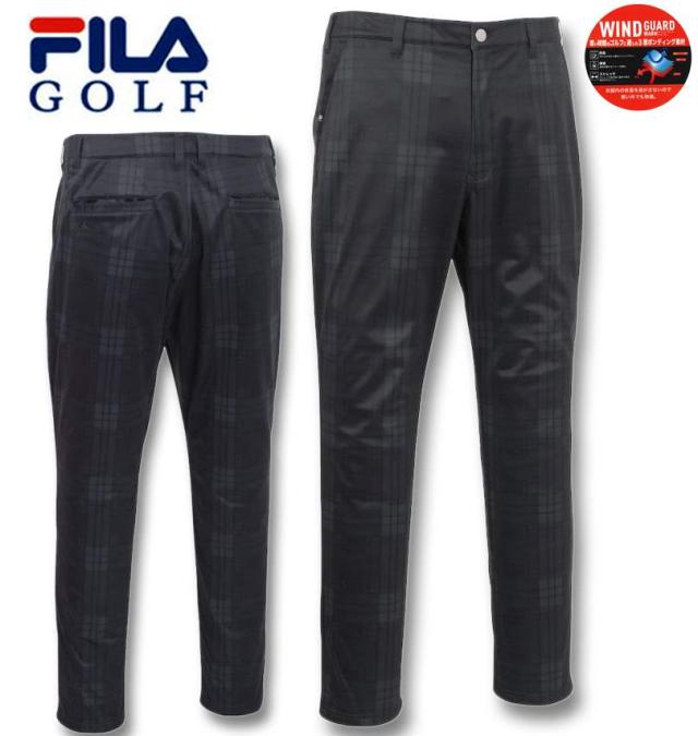 大きいサイズ FILA GOLF チェック柄 ボンディング パンツ ブラック系 100cm 105cm 110cm 115cm 120cm 130cm/1274-4351-2-145