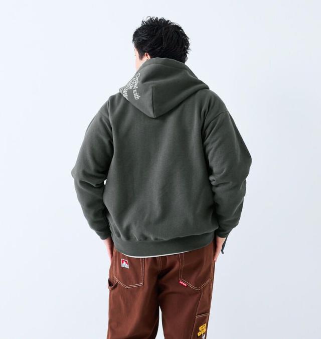 大きいサイズ BEN DAVIS スラントロゴ フルジップ パーカー チャコール 3L 4L 5L 6L/1278-5614-1-145