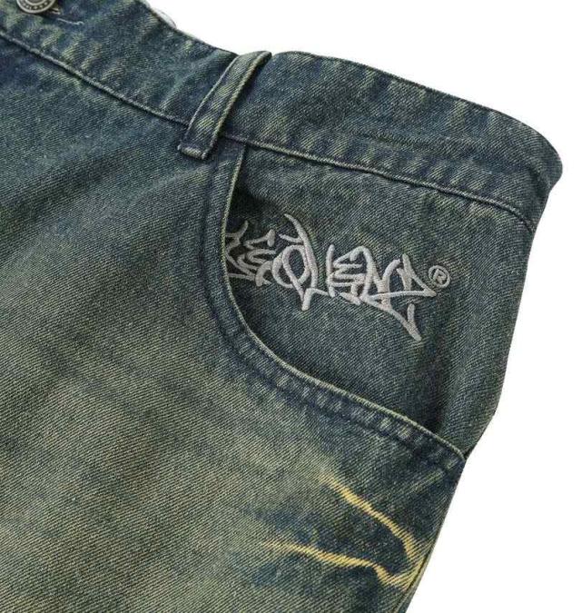 大きいサイズ SEQUENZ ウォッシュド デニムパンツ ネイビー 3L 4L 5L 6L/1254-5340-1-148