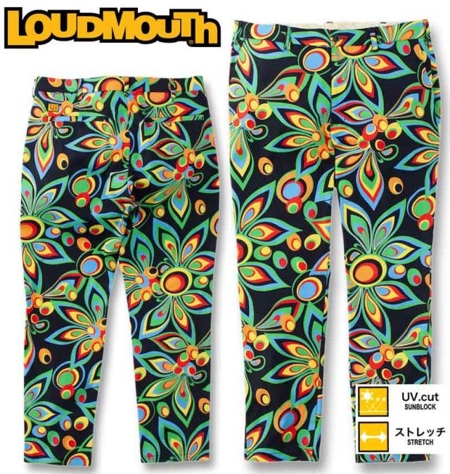 大きいサイズ LOUDMOUTH ストレッチ ツイル 柄 ゴルフ ロングパンツ 100cm 105cm 110cm 115cm 120cm 130cm/1274-4265-1-248