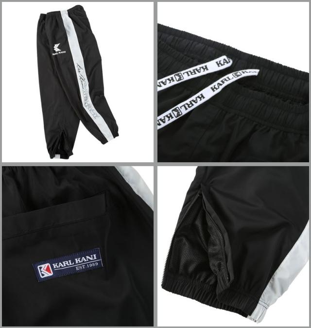 大きいサイズ KARL KANI 裏メッシュ ブレーカー 上下セット ブラック 3L 4L 5L 6L 8L/1276-5311-2-248