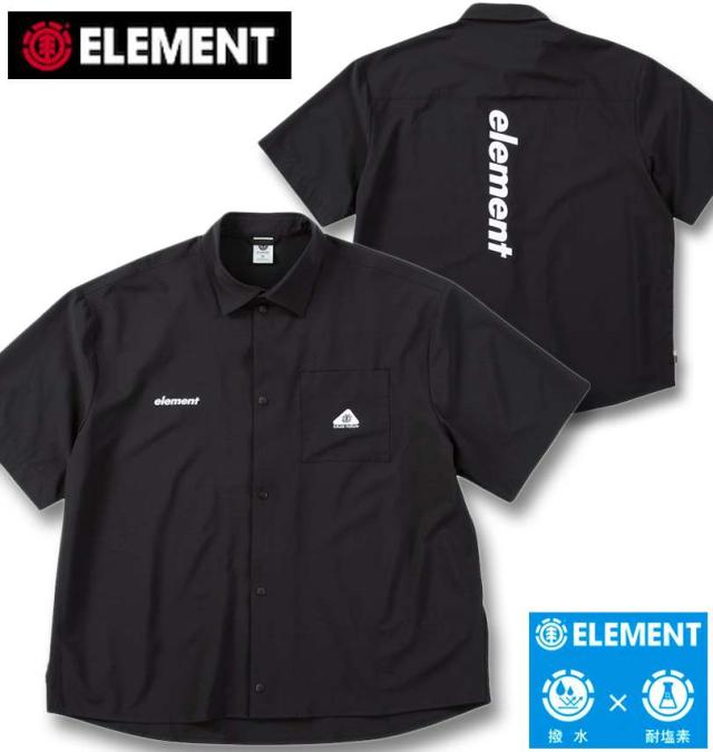 大きいサイズ ELEMENT WATER 半袖シャツ ブラック 3L 4L 5L 6L/1277-5245-2-148