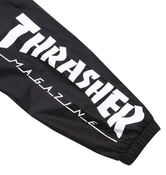 大きいサイズ THRASHER スタンドフルジップジャケット ブラック×ブラック 3L 4L 5L 6L 8L/1173-9326-2-158