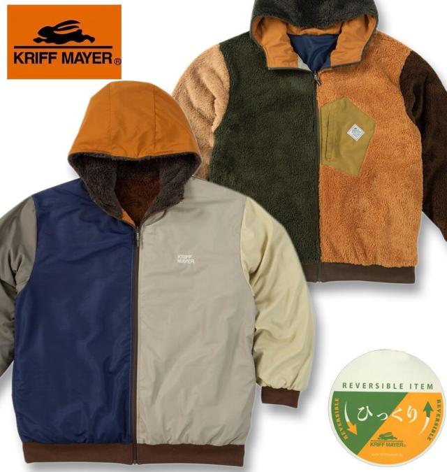 大きいサイズ KRIFF MAYER ひっくり フルジップ パーカージャケット マルチカラー 3L 4L 5L 6L 8L/1273-5340-3-158