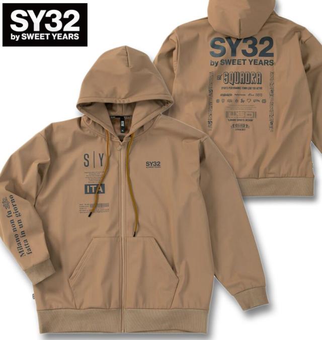 大きいサイズ SY32 by SWEET YEARS 3レイヤー フリース ライニング フルジップ パーカー ベージュ 3L 4L 5L 6L/1278-5605-1-260