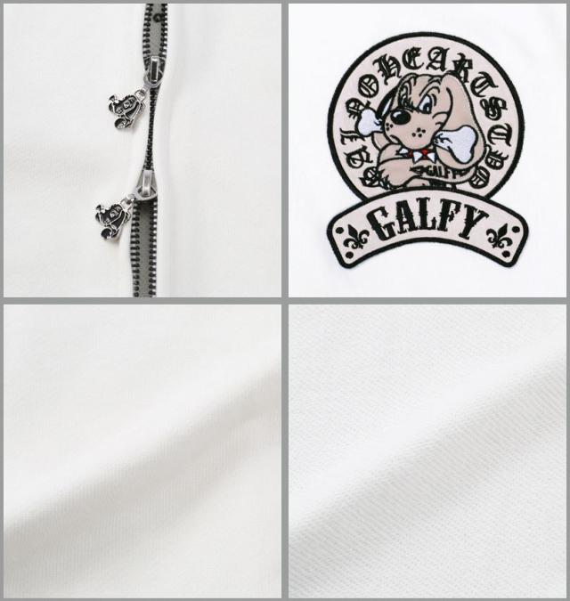 大きいサイズ GALFY 百合の紋章 フルジップ パーカー ホワイト 3L 4L 5L 6L/1258-5371-1-168
