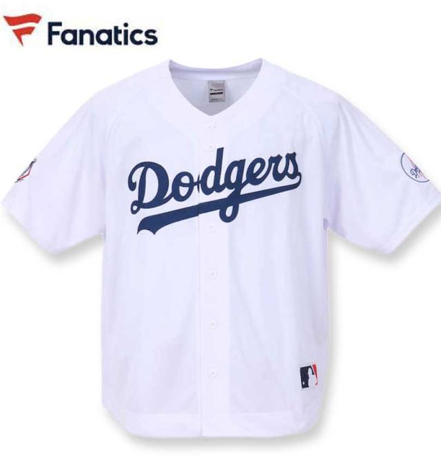 大きいサイズ Fanatics ロサンゼルス・ドジャースベースボールシャツ ホワイト 3L 4L 5L 6L/1278-3556-1-168