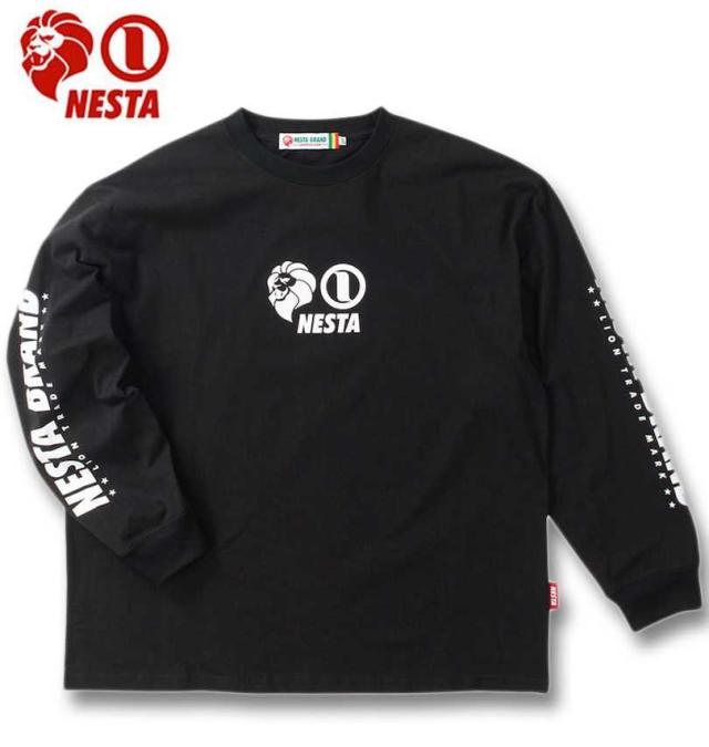 大きいサイズ NESTA BRAND 天竺 長袖 Tシャツ ブラック 3L 4L 5L 6L 8L/1278-4365-2-78