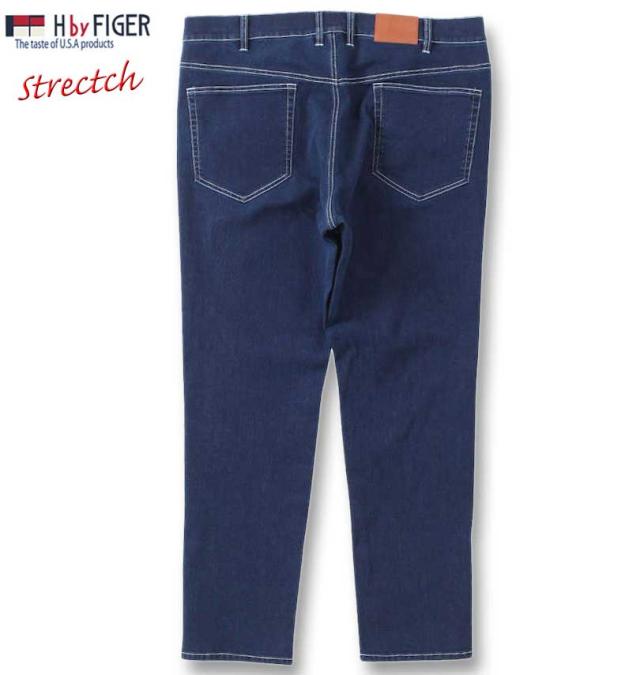 大きいサイズ H by FIGER ストレッチデニムパンツ ブルー 100cm〜160cm/1264-3100-3-79