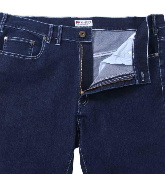 大きいサイズ H by FIGER ストレッチデニムパンツ ブルー 100cm〜160cm/1264-3100-3-79