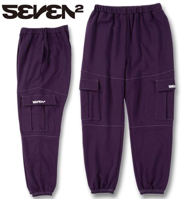 大きいサイズ SEVEN2 裏毛 スウェット カーゴパンツ ダークパープル 3L 4L 5L 6L 8L/1264-5310-3-79